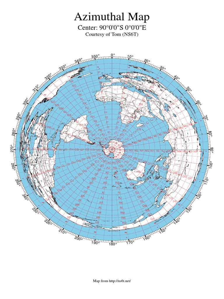 Azimuthal Map: Center: 90°0'0"S 0°0'0"E | Download Free PDF | National ...