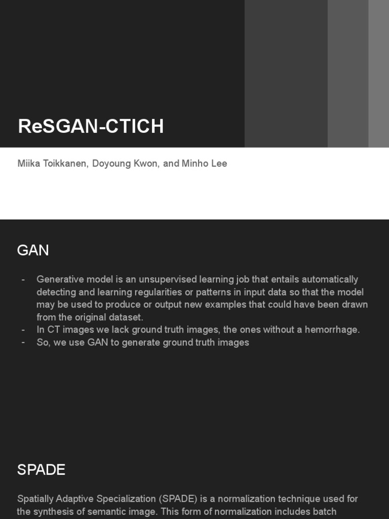 ReSGAN CTICH Slide | PDF | Image Segmentation | Ct Scan