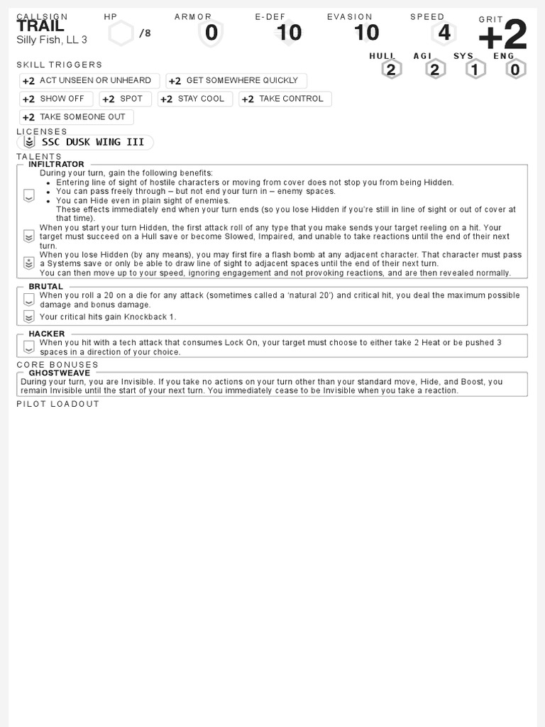 Sneaky infiltrator fish pilot | PDF