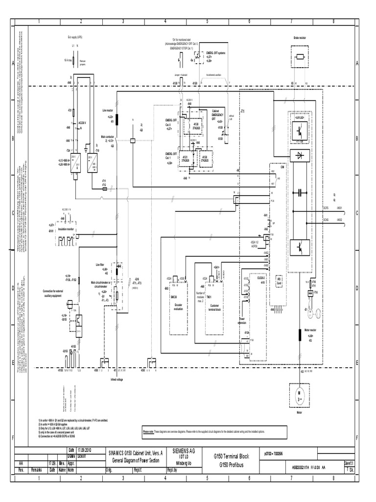Diagram Sinamics-G150 09-2010 en | PDF | Electronics | Equipment