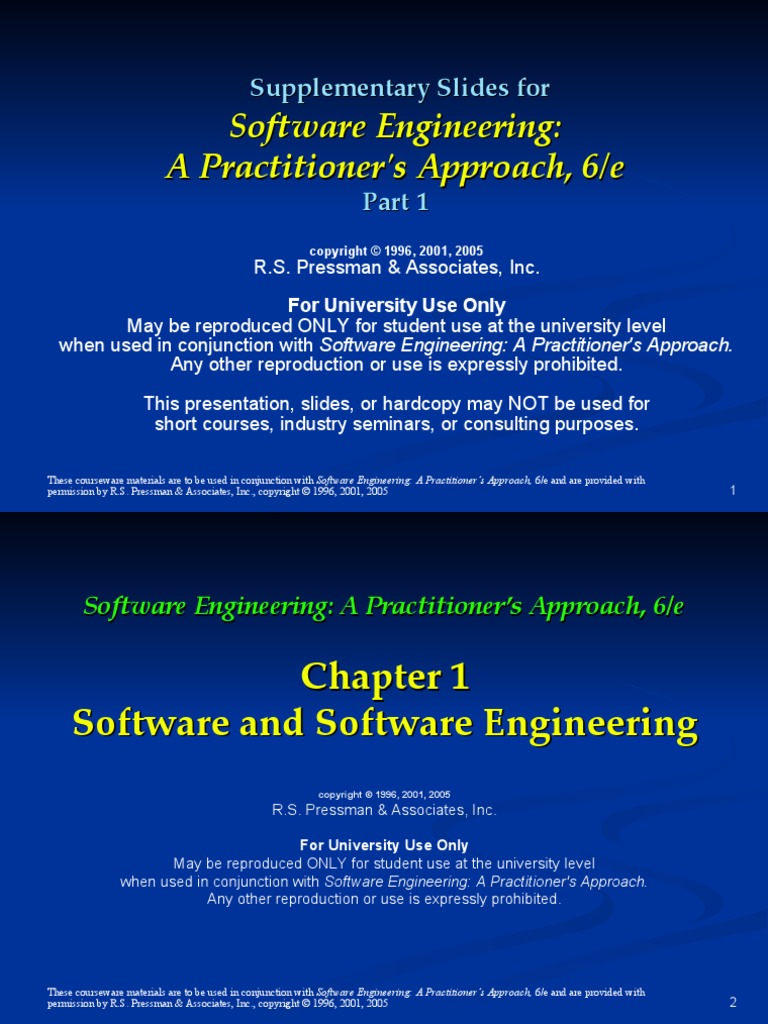 Ch01 Pressman Sixth Edition | PDF | Software | Teaching Mathematics