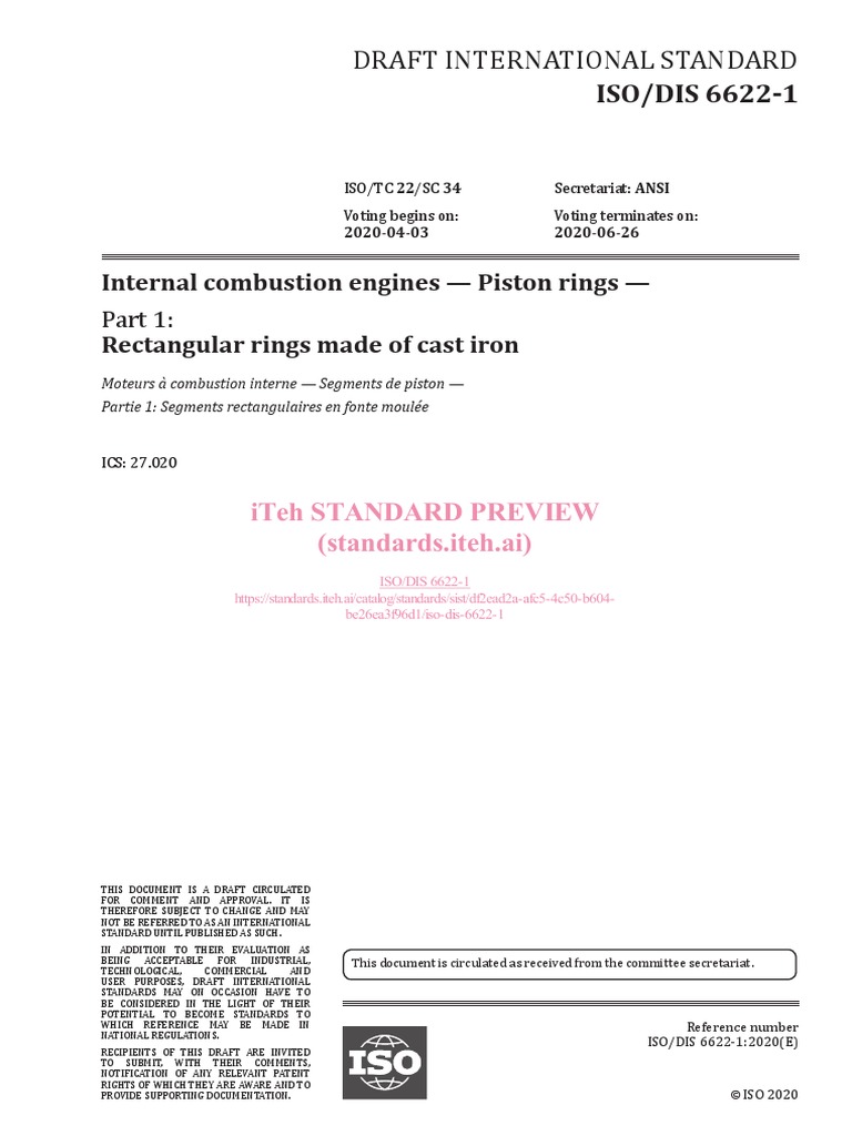 Iso Dis 6622 1 | PDF | International Organization For Standardization ...