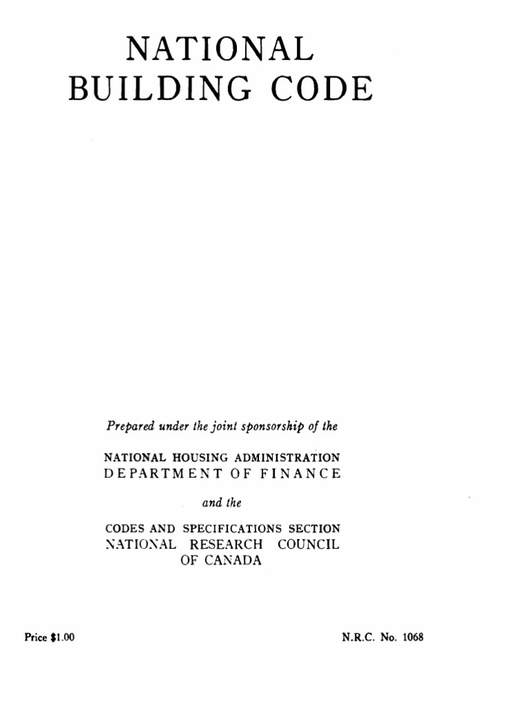 1941 - National Building Code of Canada | PDF | Provinces And ...