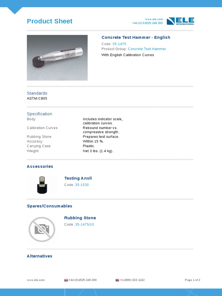 Concrete Test Hammer - English | PDF | Home & Garden | Computers