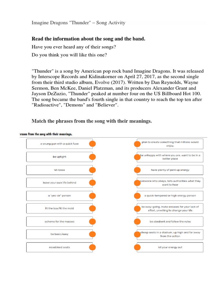 Read The Information About The Song and The Band.: Imagine Dragons ...