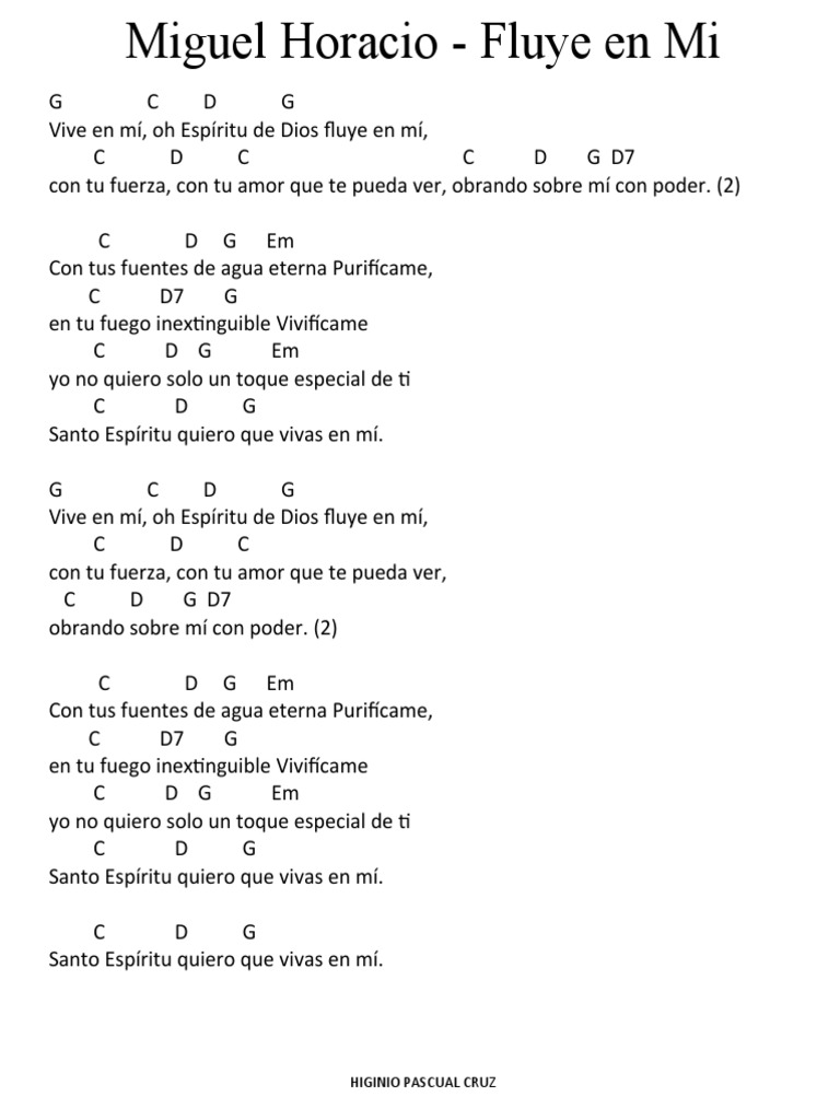 FLUYE en MI-Miguel Horacio | PDF