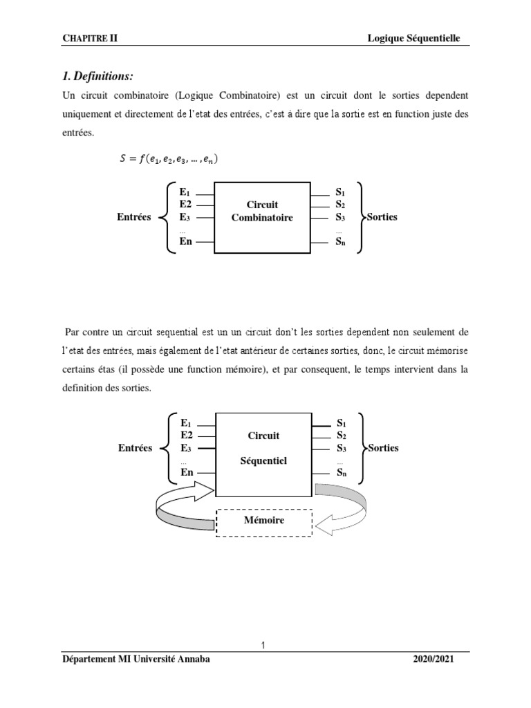 Chap 3 Logique Séquentielle | PDF | Logique | Circuit électronique