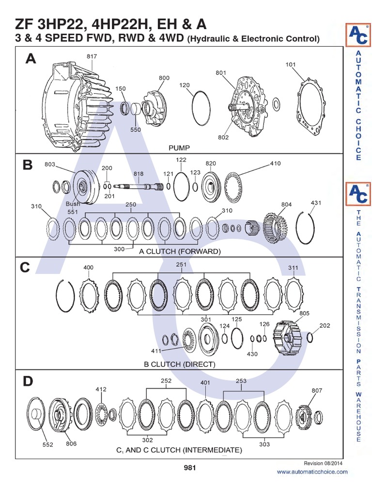 zf4hp22 Scheme | PDF | Clutch | Land Vehicles