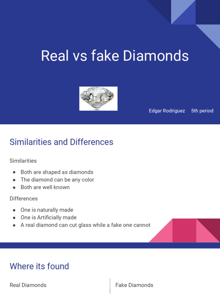 Real Vs Fake Diamonds | PDF