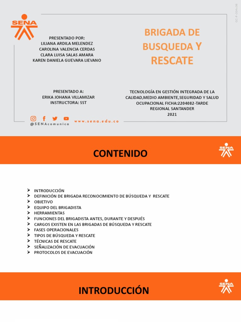 Brigada de Busqueda y Rescate | PDF | Primeros auxilios | Búsqueda y rescate