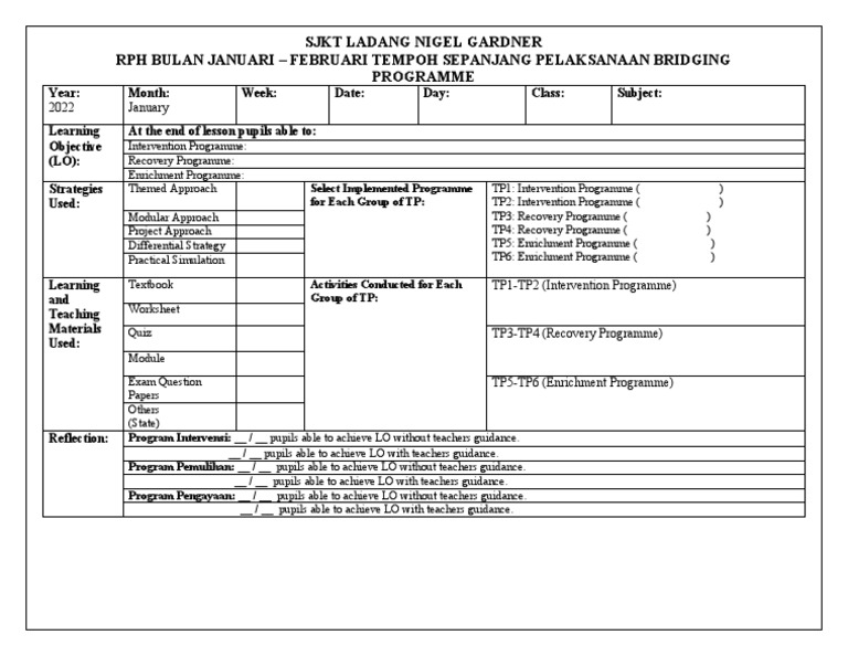 RPH Catch Up Plan BI | PDF | Career & Growth | Business