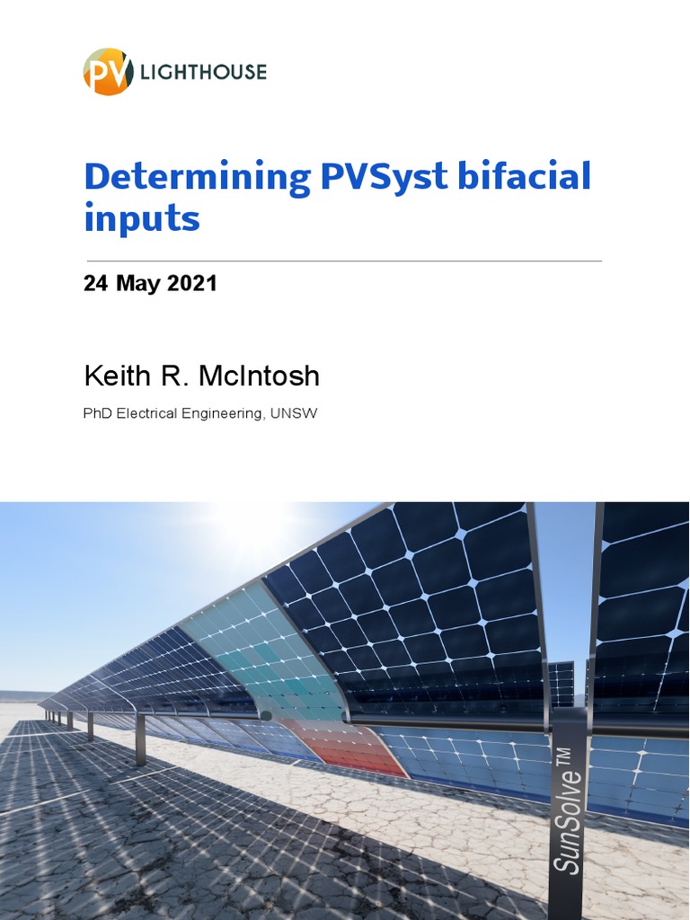 Bifacial Values PVsyst | PDF | Photovoltaics | Simulation
