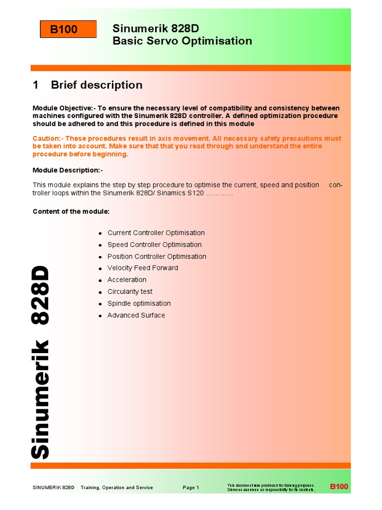 828D Servo Optimisation | PDF | Bandwidth (Signal Processing) | Resonance