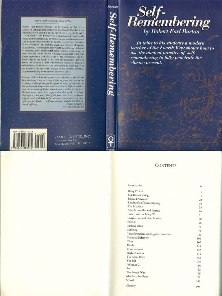 00-Self Remembering - Introduction | PDF | Fourth Way | Spirituality