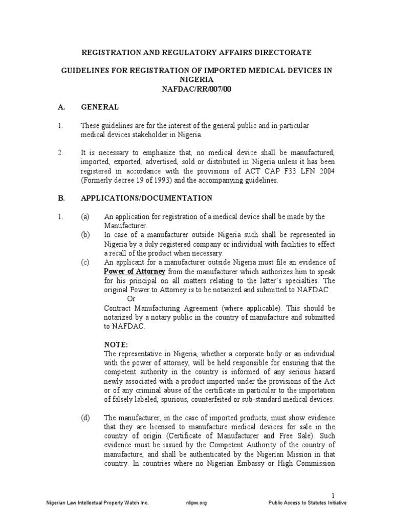 Medical Device Registration Guide | PDF | Medical Device | Notary Public