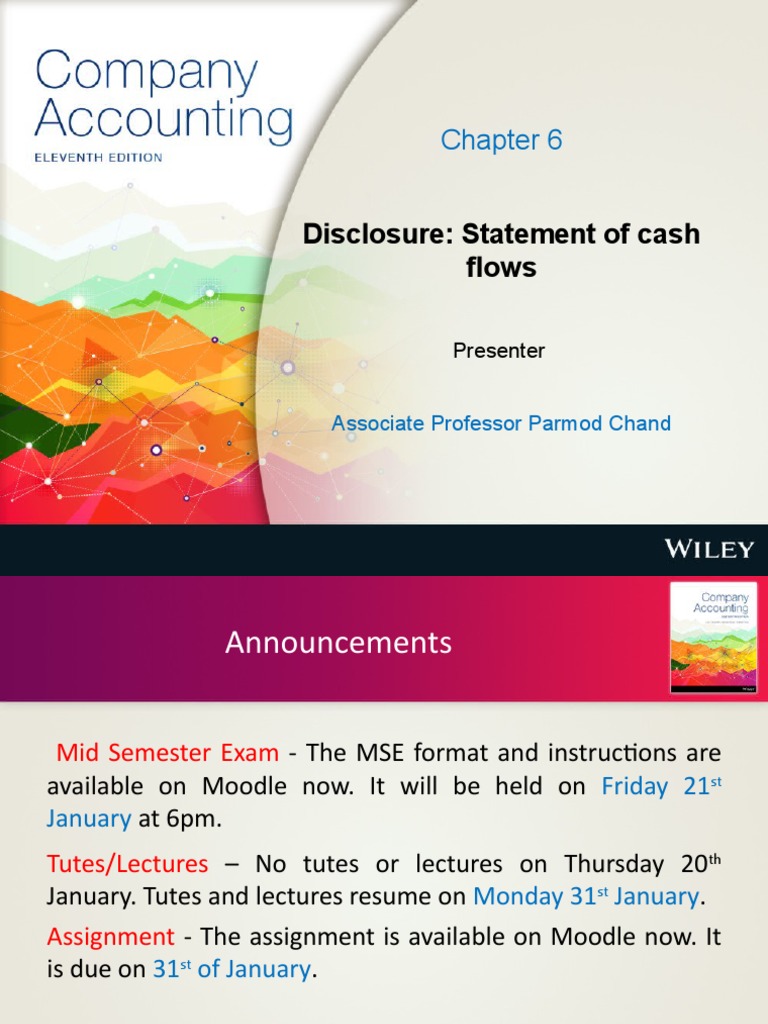 Disclosure: Statement of Cash Flows: Associate Professor Parmod Chand ...
