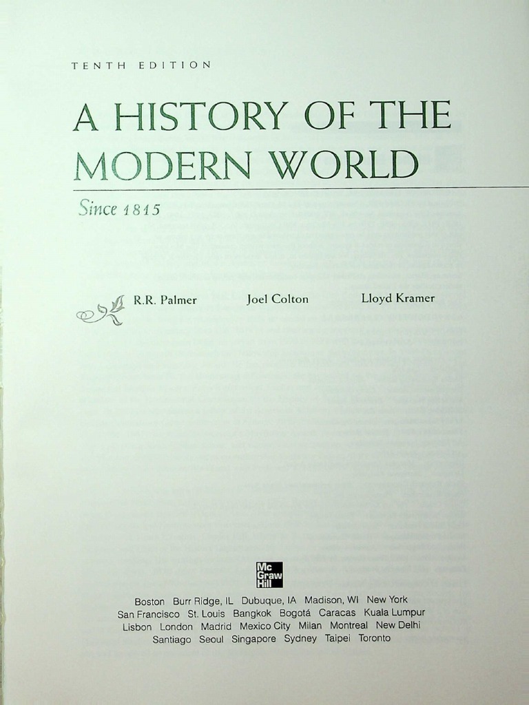 R.R. Palmer, Joel Colton, Lloyd Kramer - A History of The Modern World ...