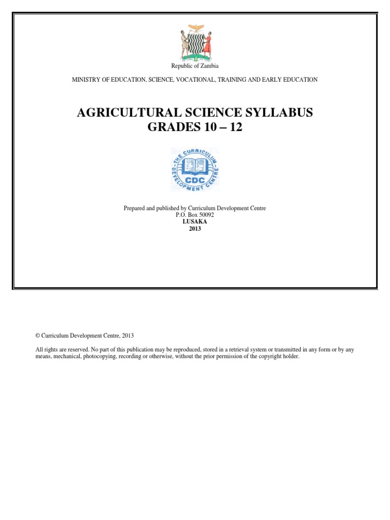 Agric Science G10 G12 | PDF | Educational Assessment | Agriculture