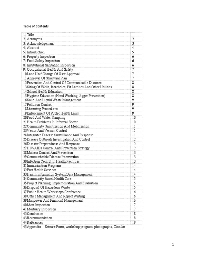 Field Attachment Report Final | PDF | Public Health | Plea