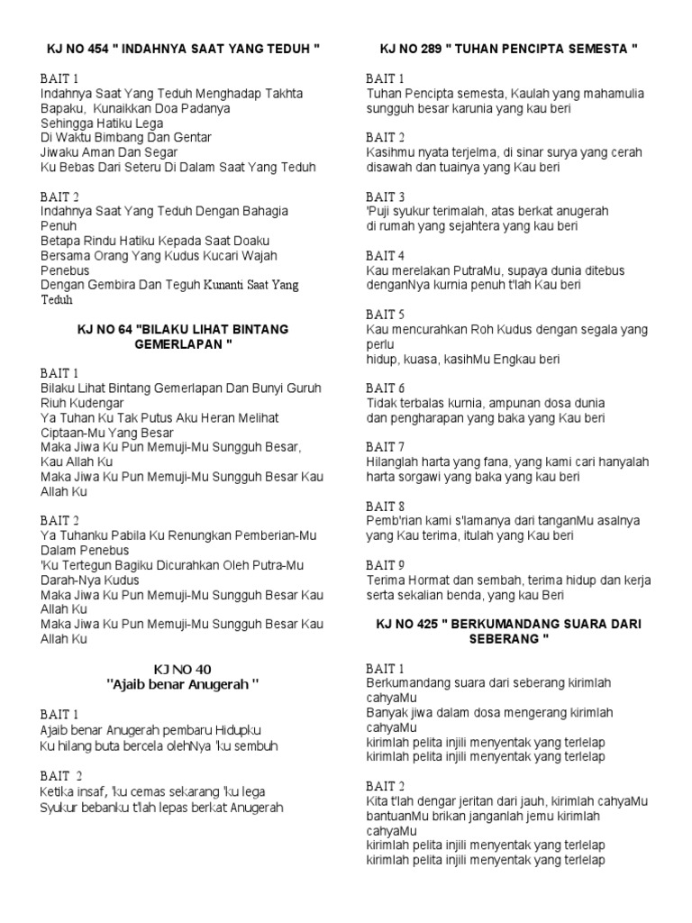 KJ No 454 | PDF | Agama & Spiritualitas