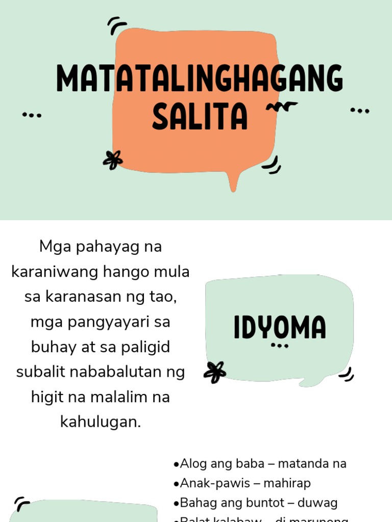 Matatalinghagang Salita | PDF