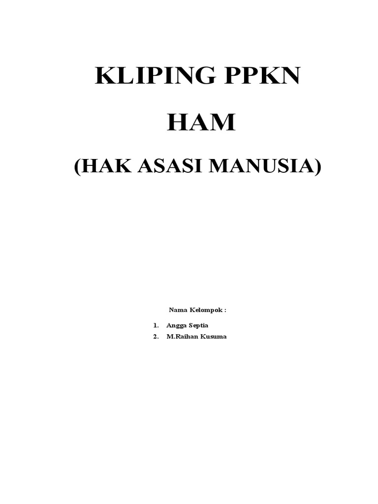 Kliping Ham PPKN | PDF