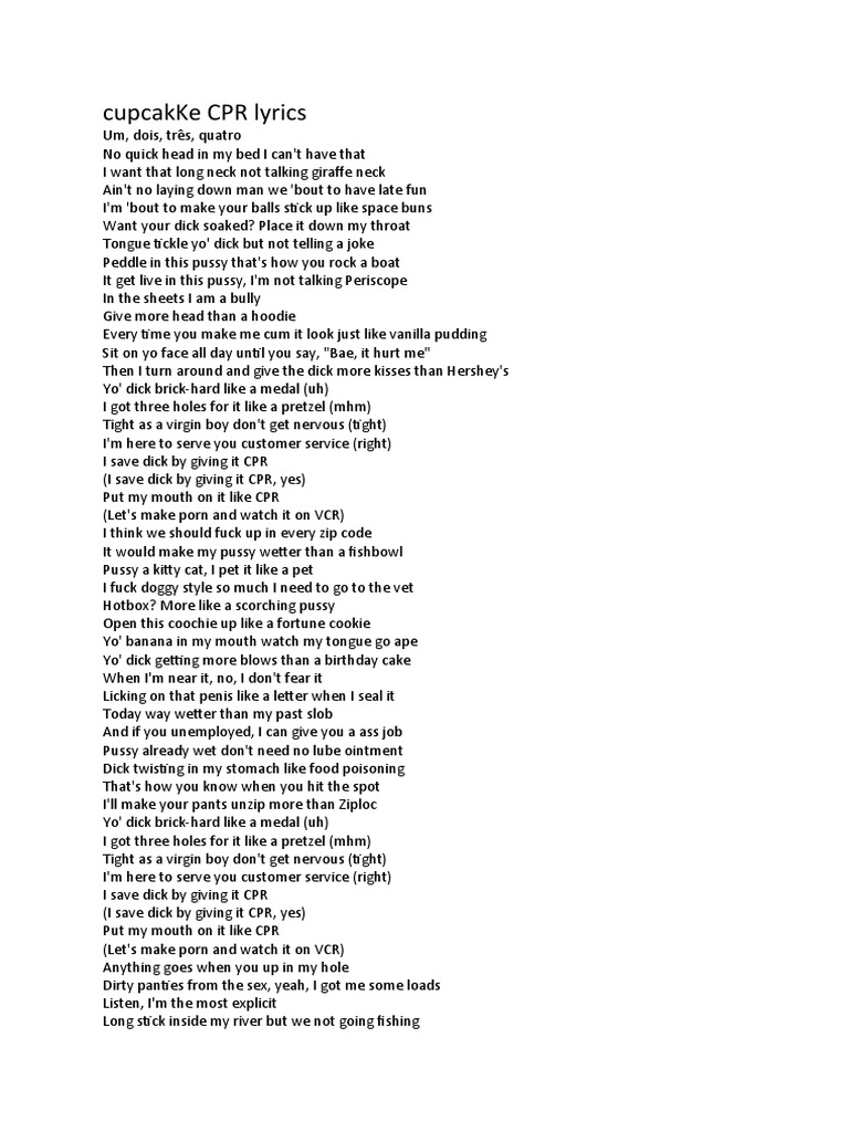 Cupcakke CPR Lyrics | PDF