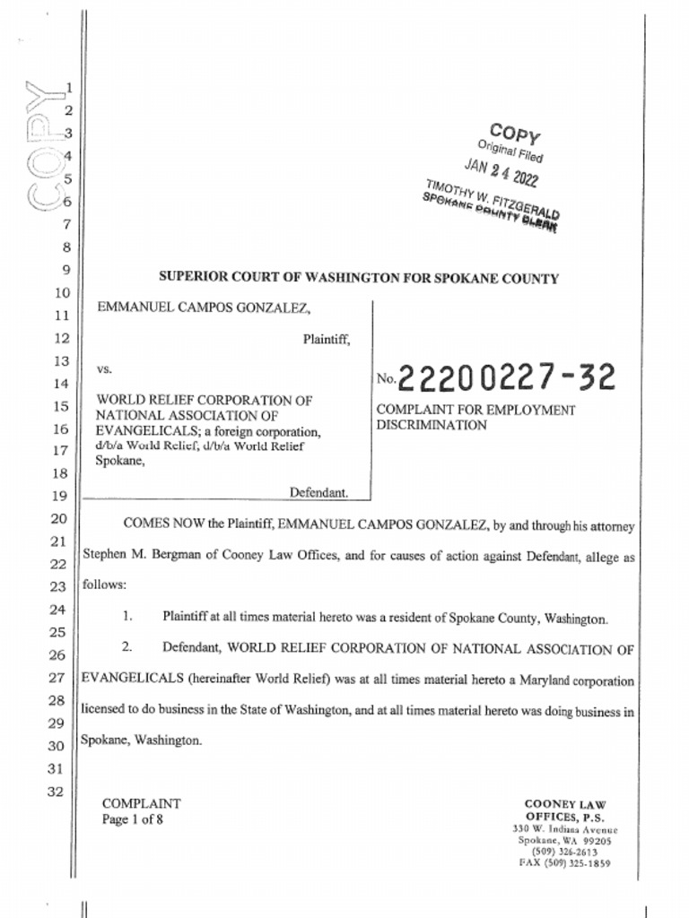 Complaint For Employment Discrimination | PDF