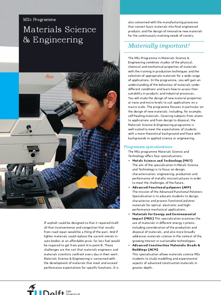 TUDelft MSE Materials Science and Engineering | Download Free PDF ...
