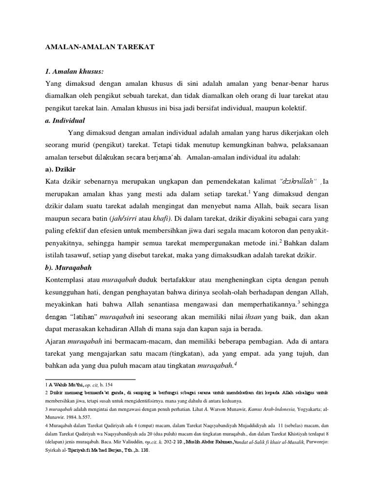 Amalan-Amalan Dalam Tarekat | PDF