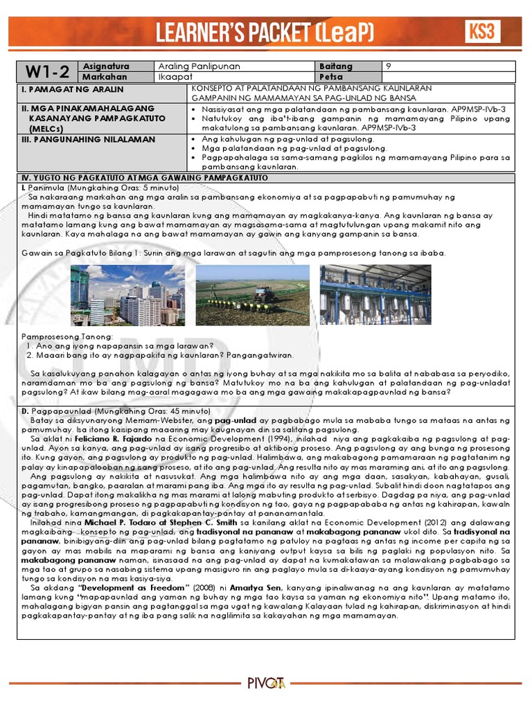 Ap 9 Q4 W1 2 Leap | PDF