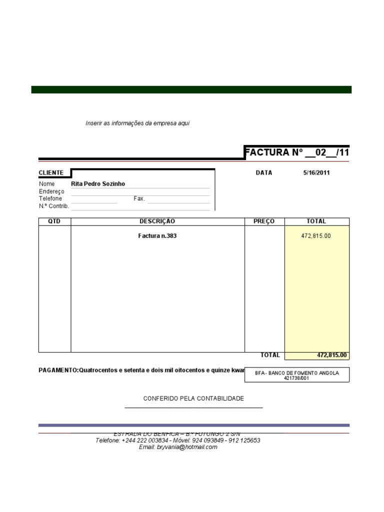 Modelo de Factura e Recibo 2 | PDF | Business