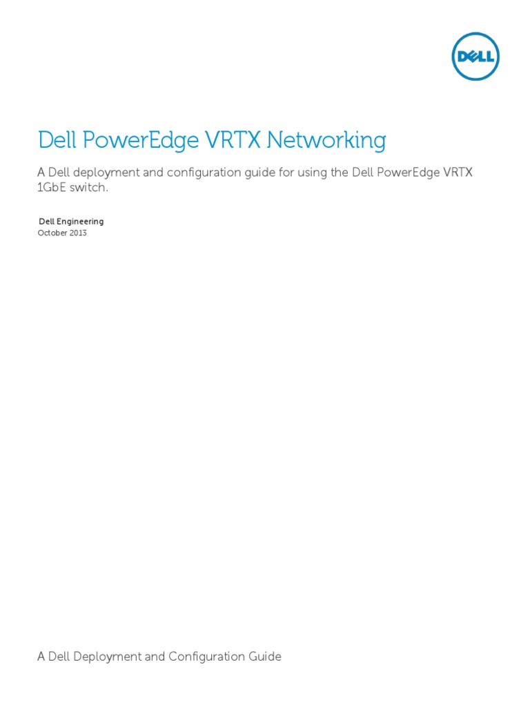 Dell PowerEdge VRTX Networking | Download Free PDF | Computer Network ...