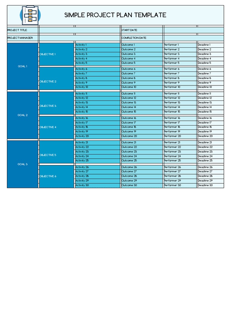 Simple Project Plan Template | PDF | Computer Programming