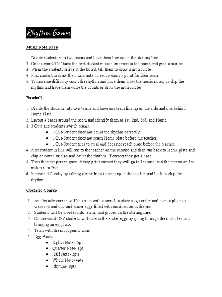 Game Instructions | PDF