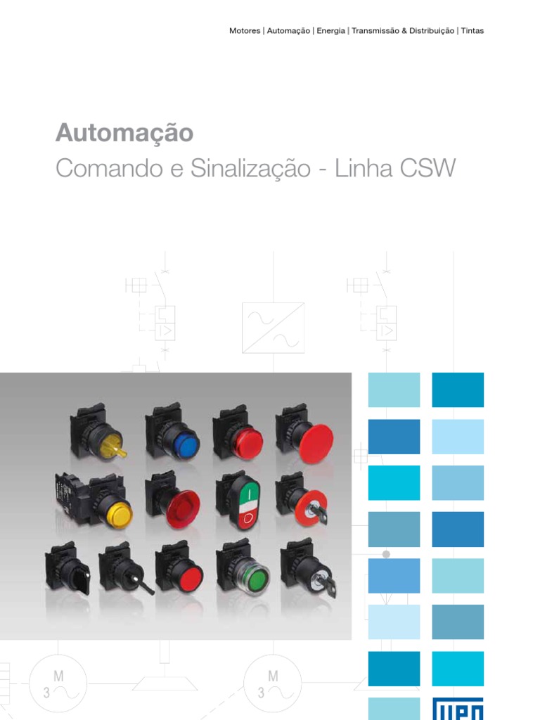 WEG Comando e Sinalizacao Linhas CSW 50009820 Catalogo Portugues BR ...