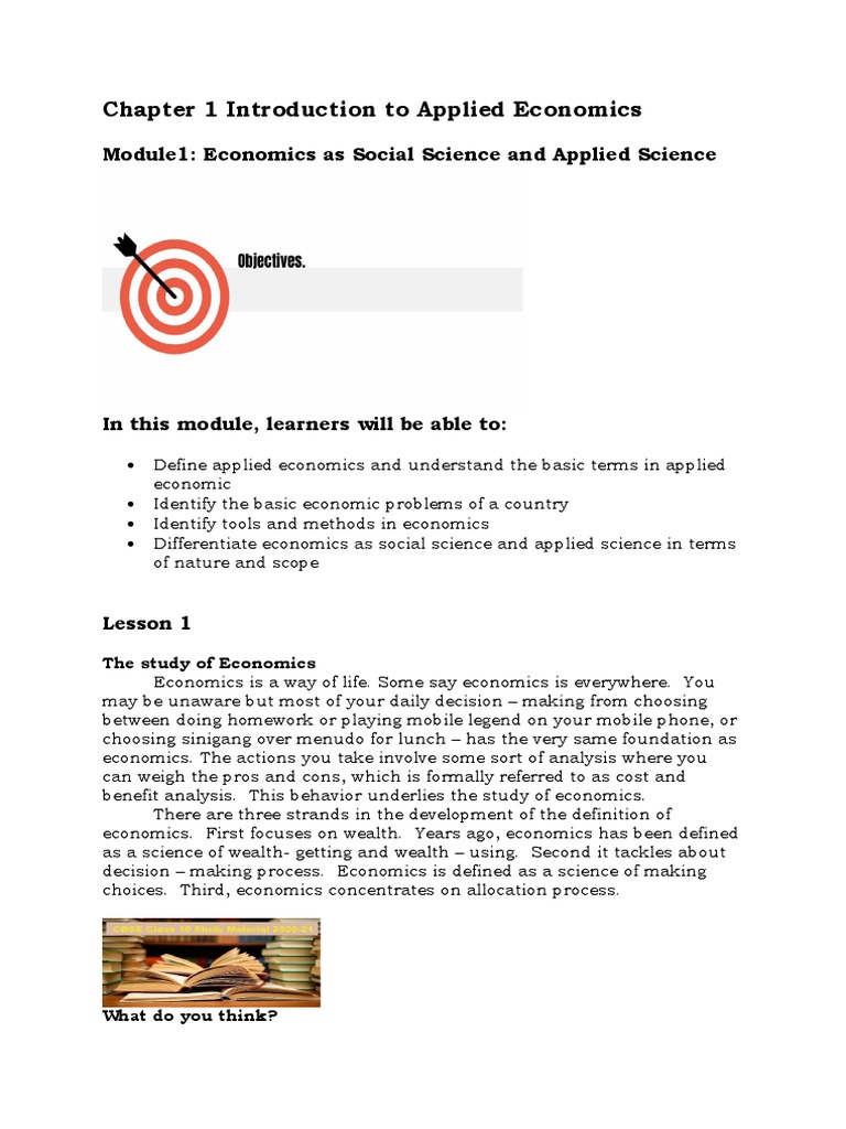 Unit 1 Module 1 Applied Ecodocx | PDF | Economics | Labour Economics