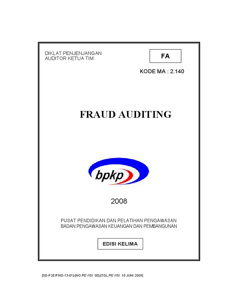 Modul Fraud Auditing BPKP 2008 | PDF | Pengelolaan Keuangan & Uang