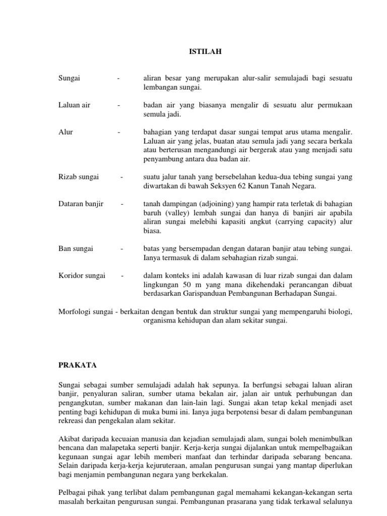 Garis Panduan Rizab Sungai JPS | PDF