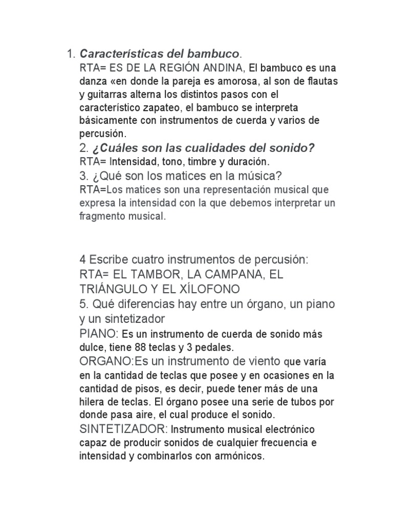 Características Del Bambuco | PDF