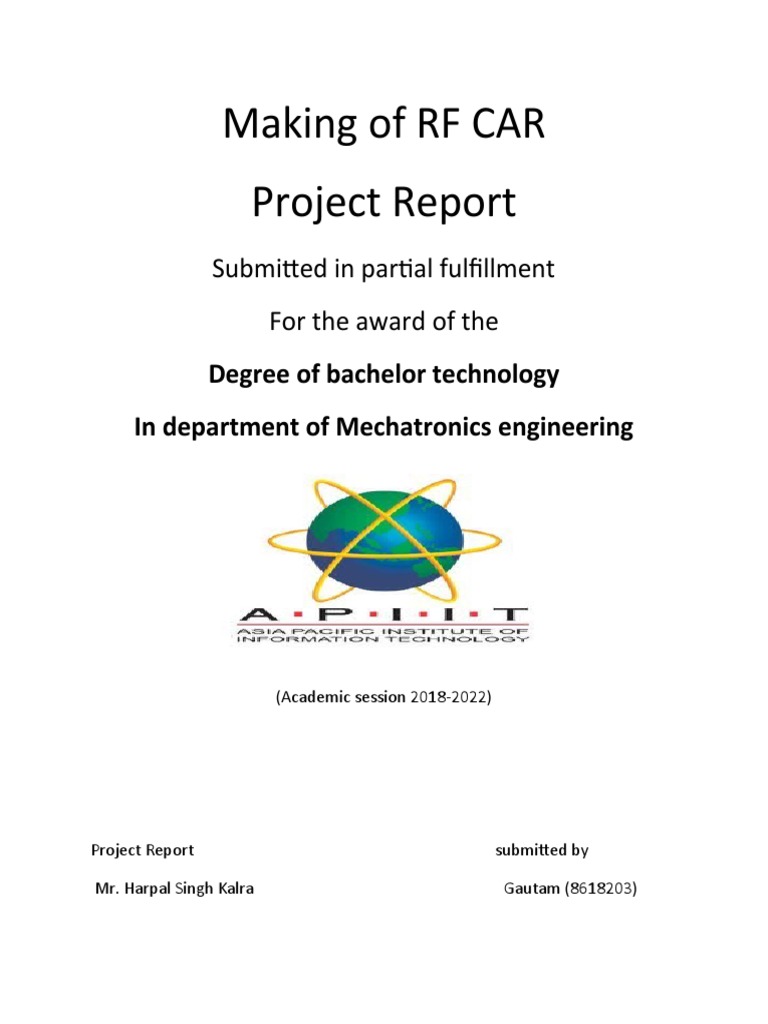 Project Report Sample File | PDF | Resistor | Capacitor