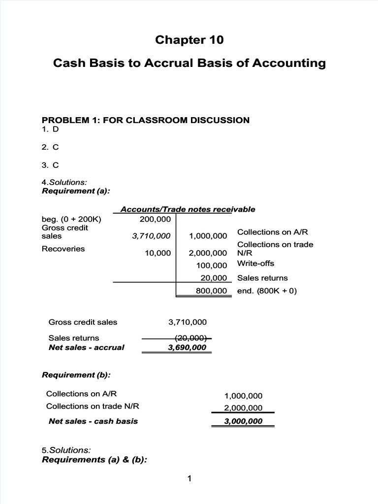 Converting from Cash Basis to Accrual Basis Accounting | PDF | Accrual | Revenue