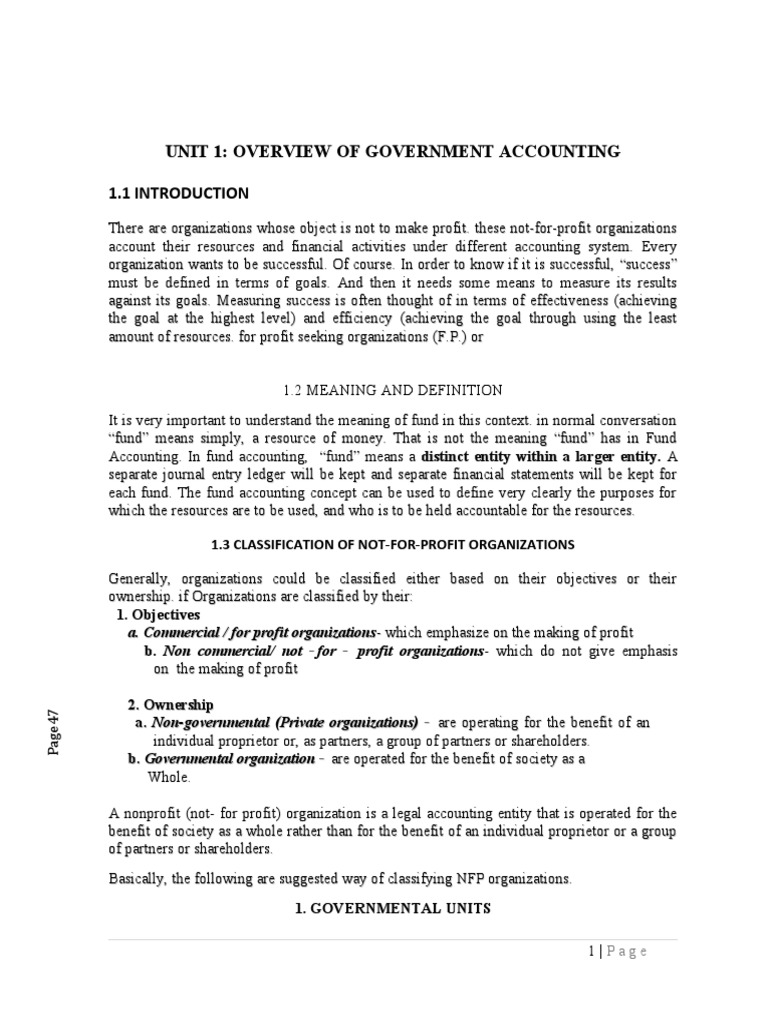 Understanding Government Accounting Fundamentals | PDF | Fund ...