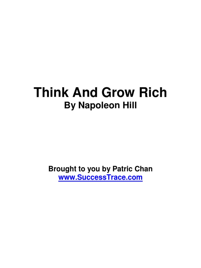Think and Grow Rich | PDF | Wealth | Guarantee