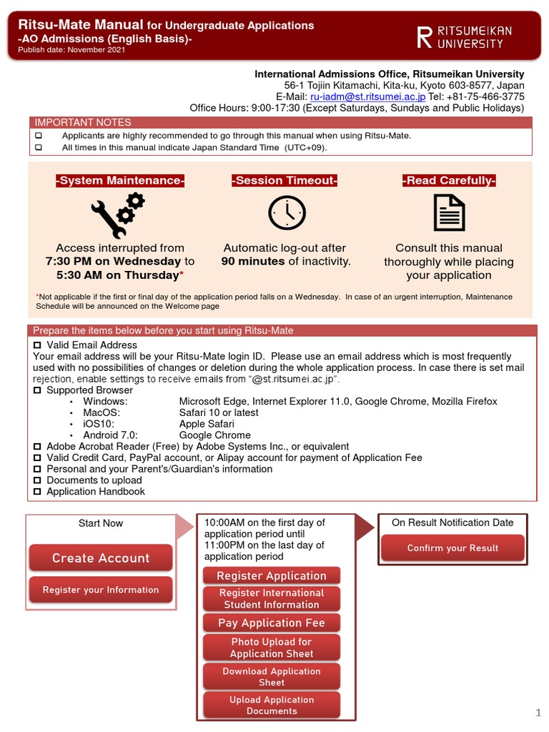 Ritsu-Mate Manual: - System Maintenance - Session Timeout - Read Carefully | PDF | Computing