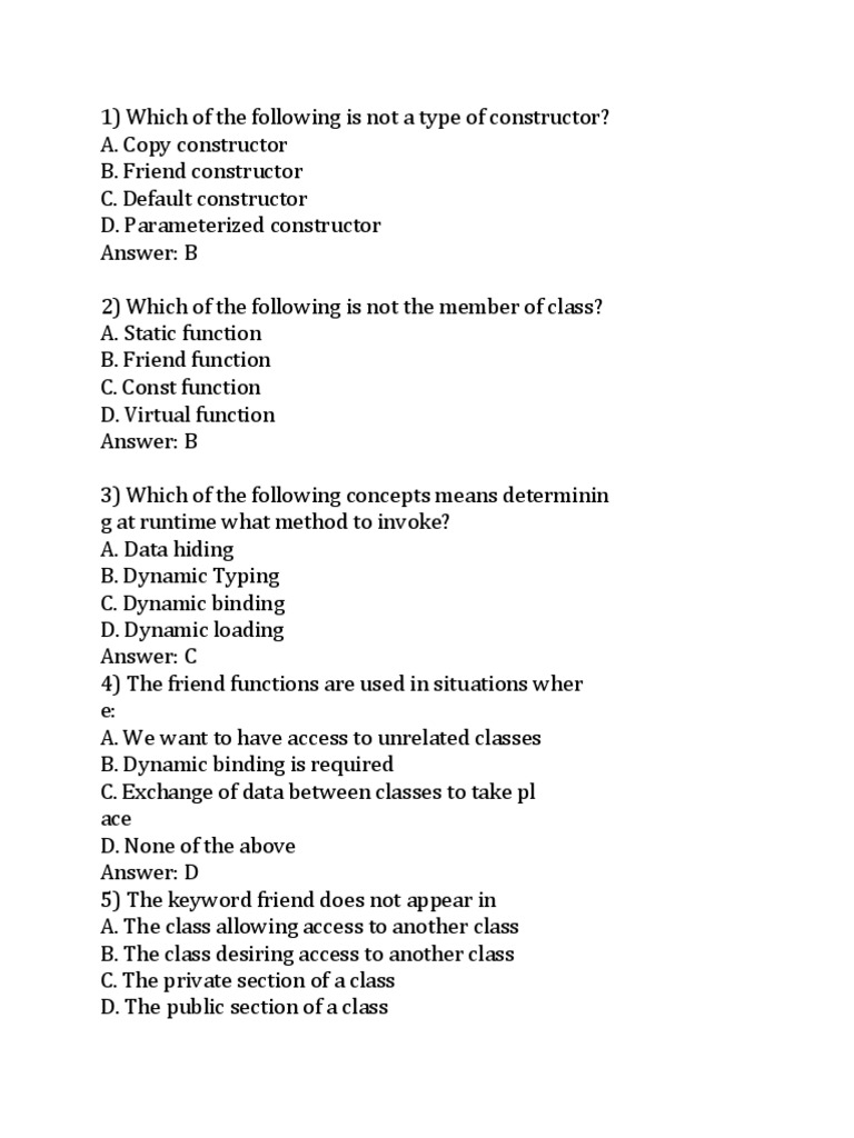 Unit1 Mcqs | PDF | Programming | Constructor (Object Oriented Programming)