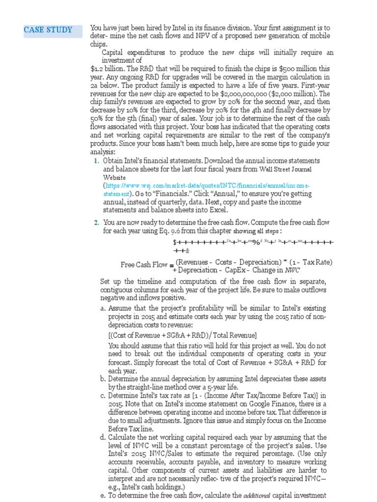 Assignment Capital Budgeting Mini Project Pdf Depreciation Free 9010