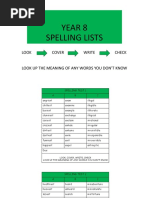 Yr9 Spelling Lists | PDF