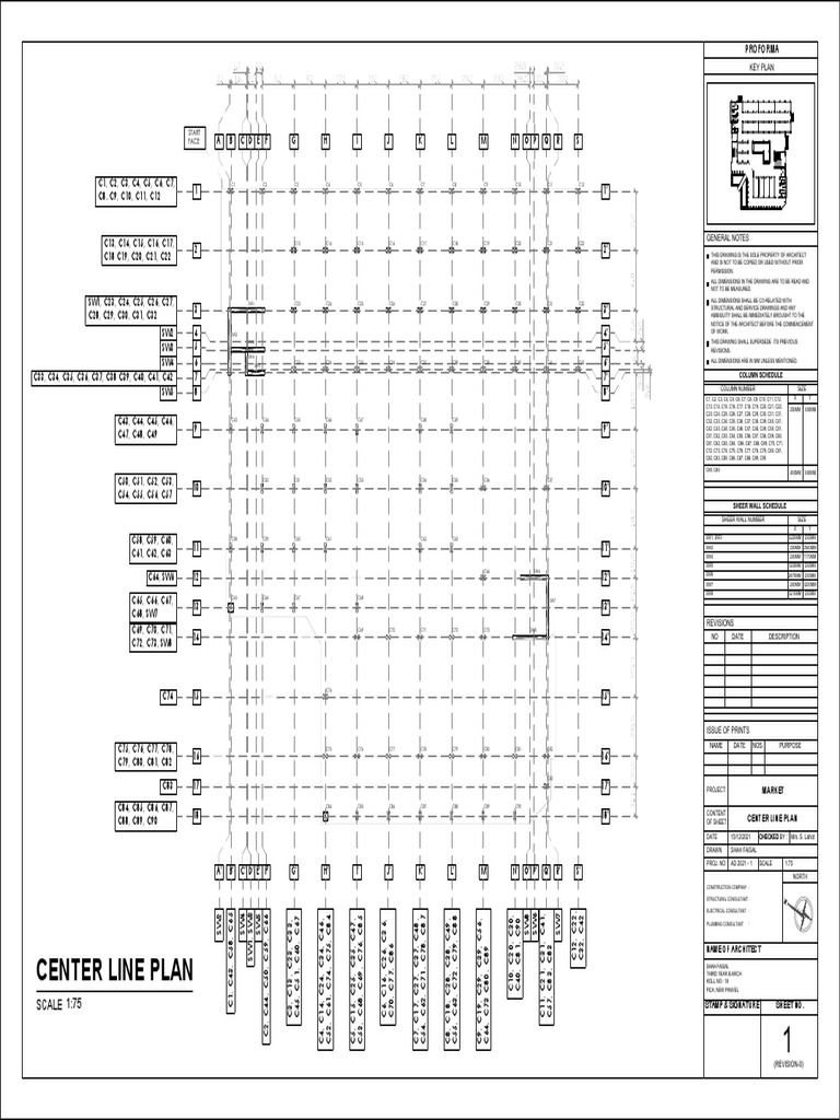 Centre Line Plan | PDF | Notation | Computing