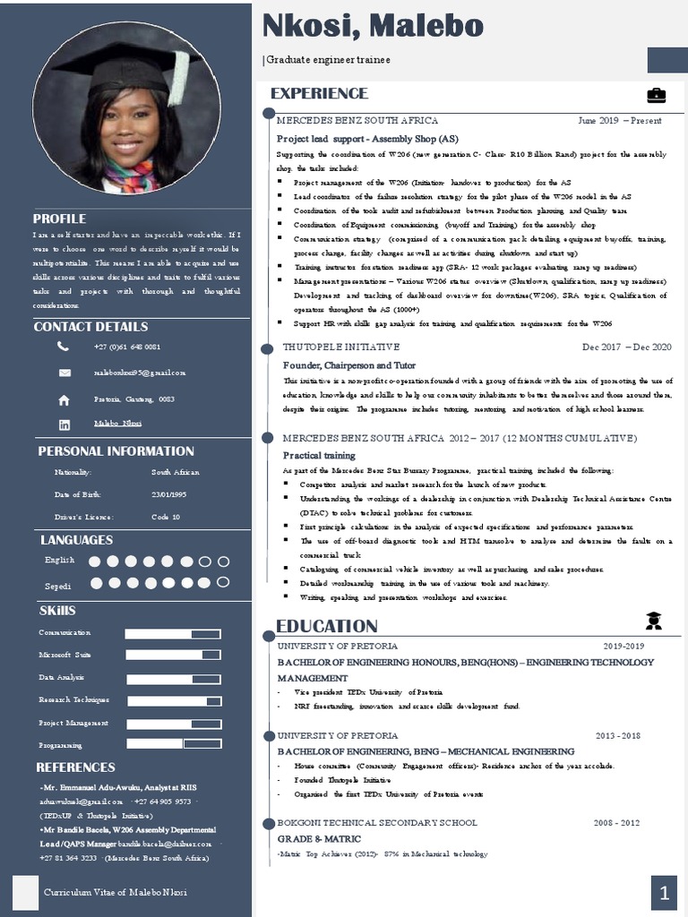 CV Template | PDF | Engineering | Cognition